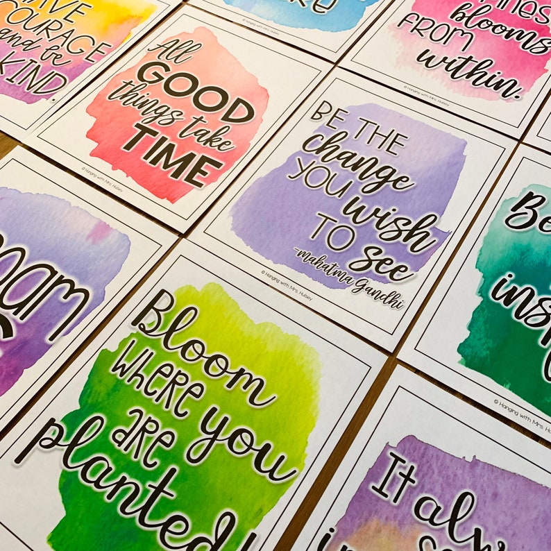Watercolor Classroom Decor Bundle - Etsy