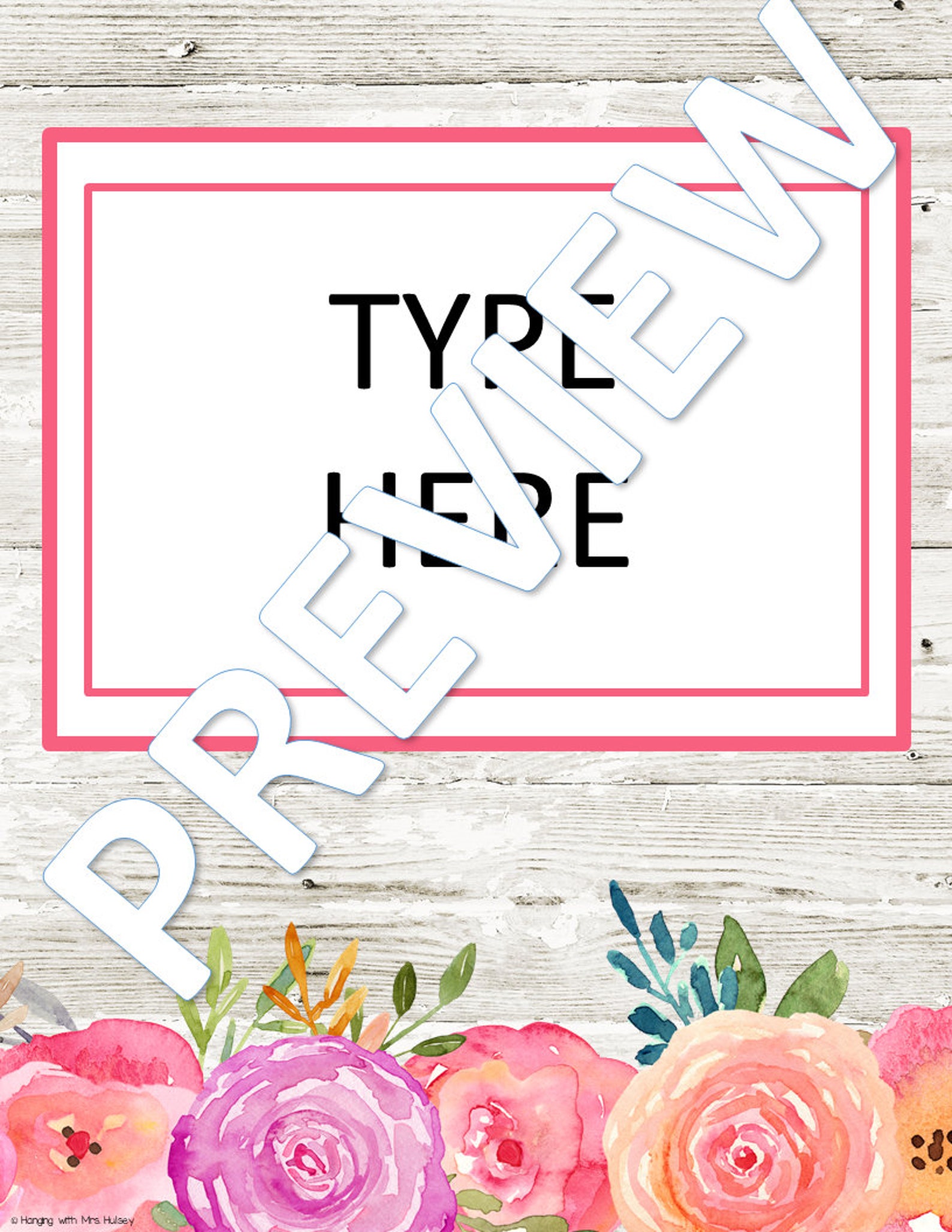 Floral Shiplap Binder Covers: Editable Classroom Decor (powerpoint) - Etsy