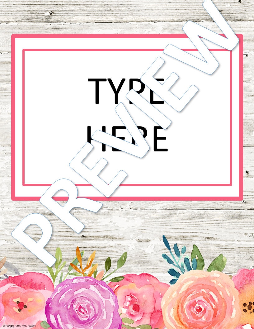 Floral Shiplap Binder Covers: Editable Classroom Decor (powerpoint) - Etsy