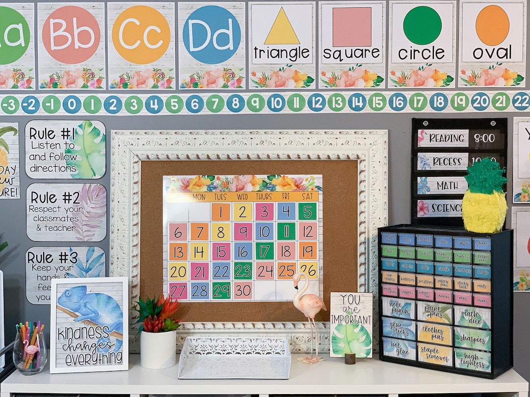 Tropical Classroom Decor Bundle - Etsy