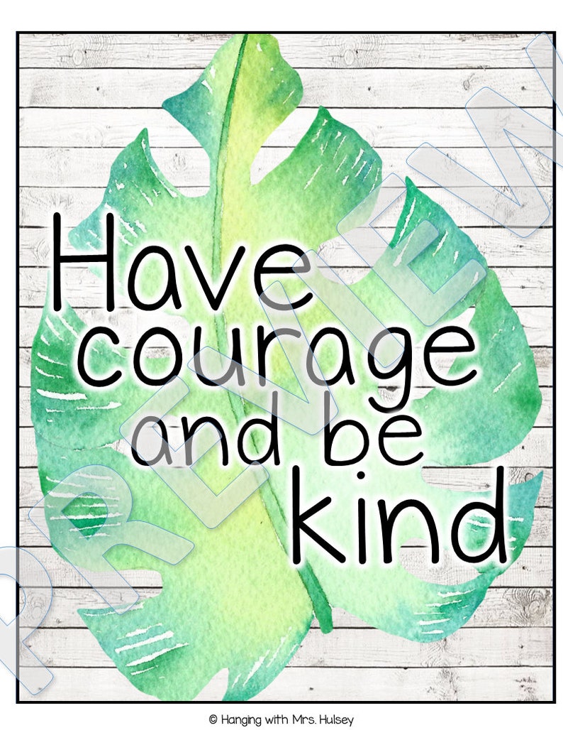 Tropical Motivational Posters: Shiplap Classroom Decor (digital ...