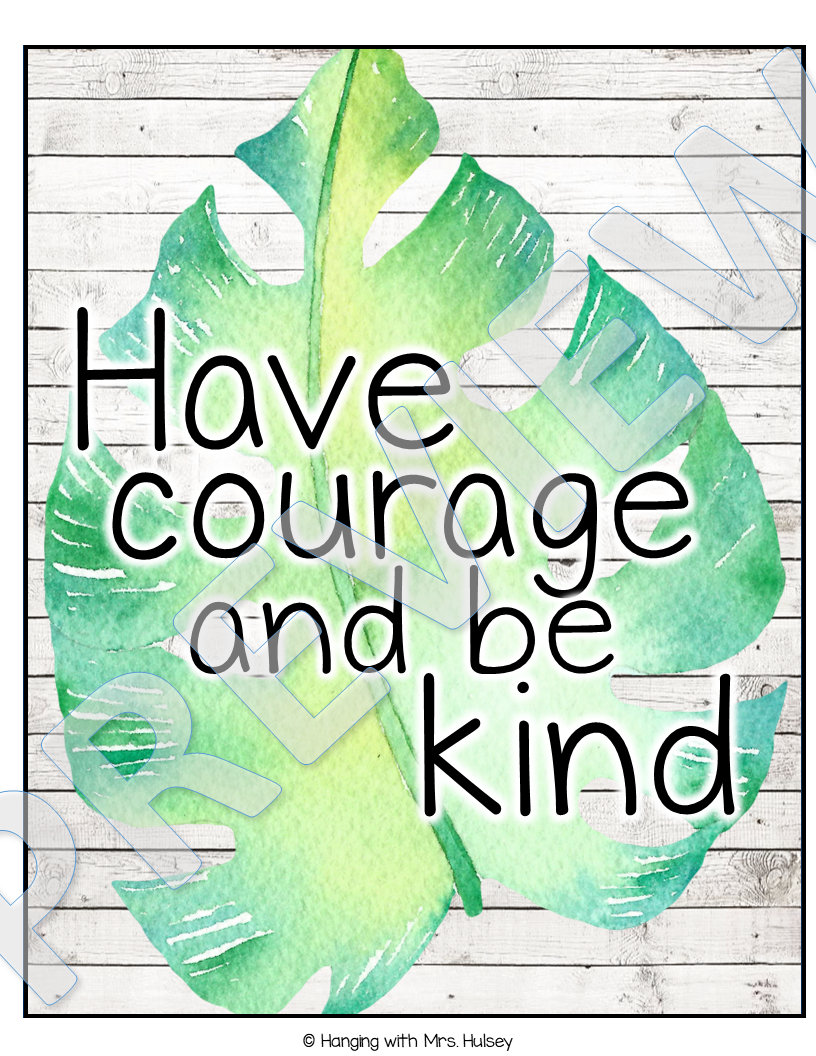 Tropical Motivational Posters: Shiplap Classroom Decor (digital ...