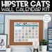 Hipster Cats Classroom Calendar: Large Wall Calendar (editable ...
