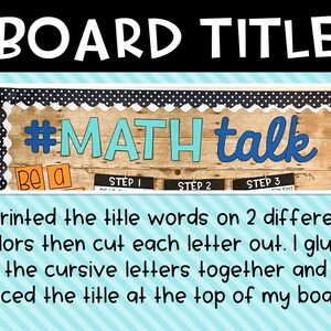 Math Talk Bulletin Board Bundle - Etsy