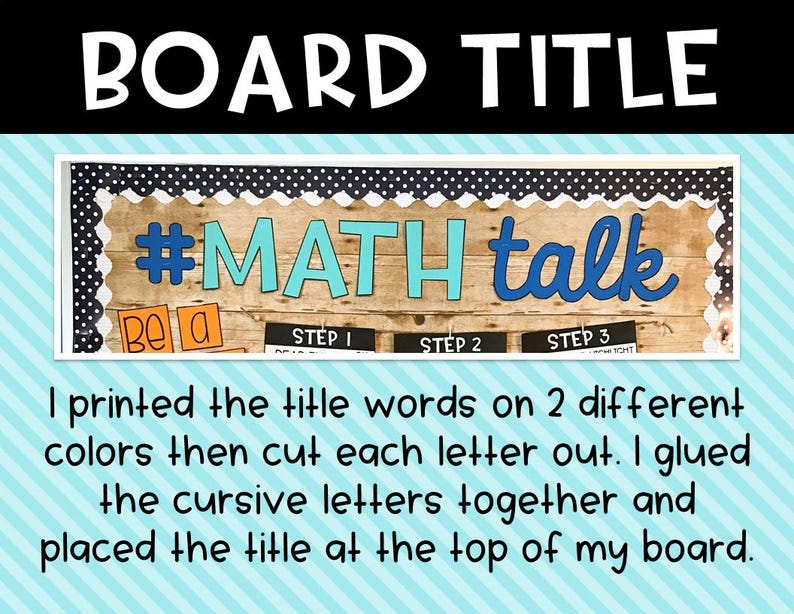 Math Talk Bulletin Board Bundle - Etsy