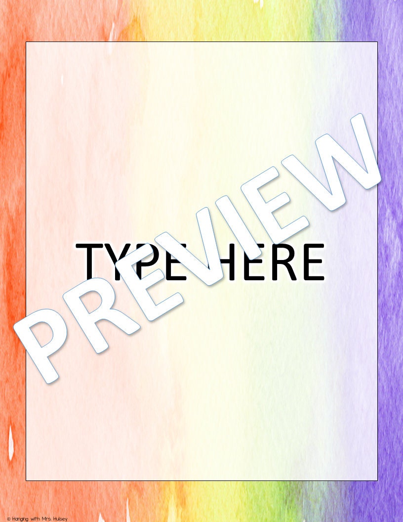 Watercolor Binder Covers and Spine Labels - Etsy