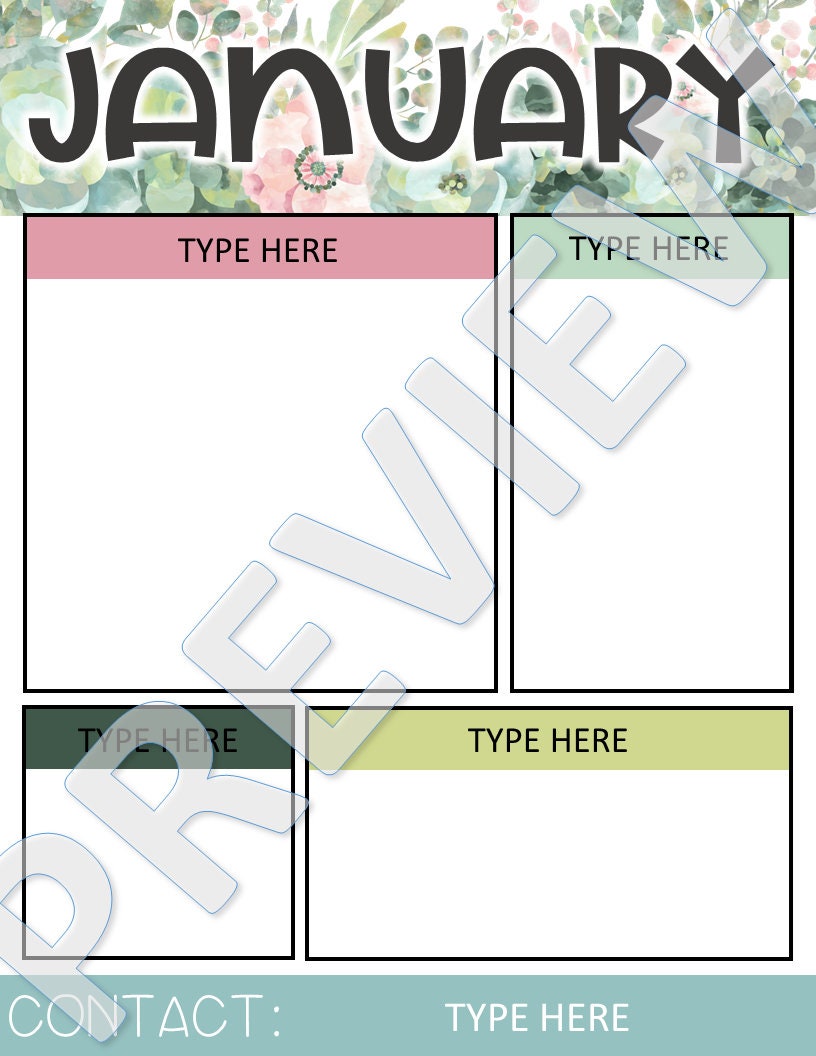 Plant Class Newsletter Templates - Plant Classroom - Plant Class Decor ...