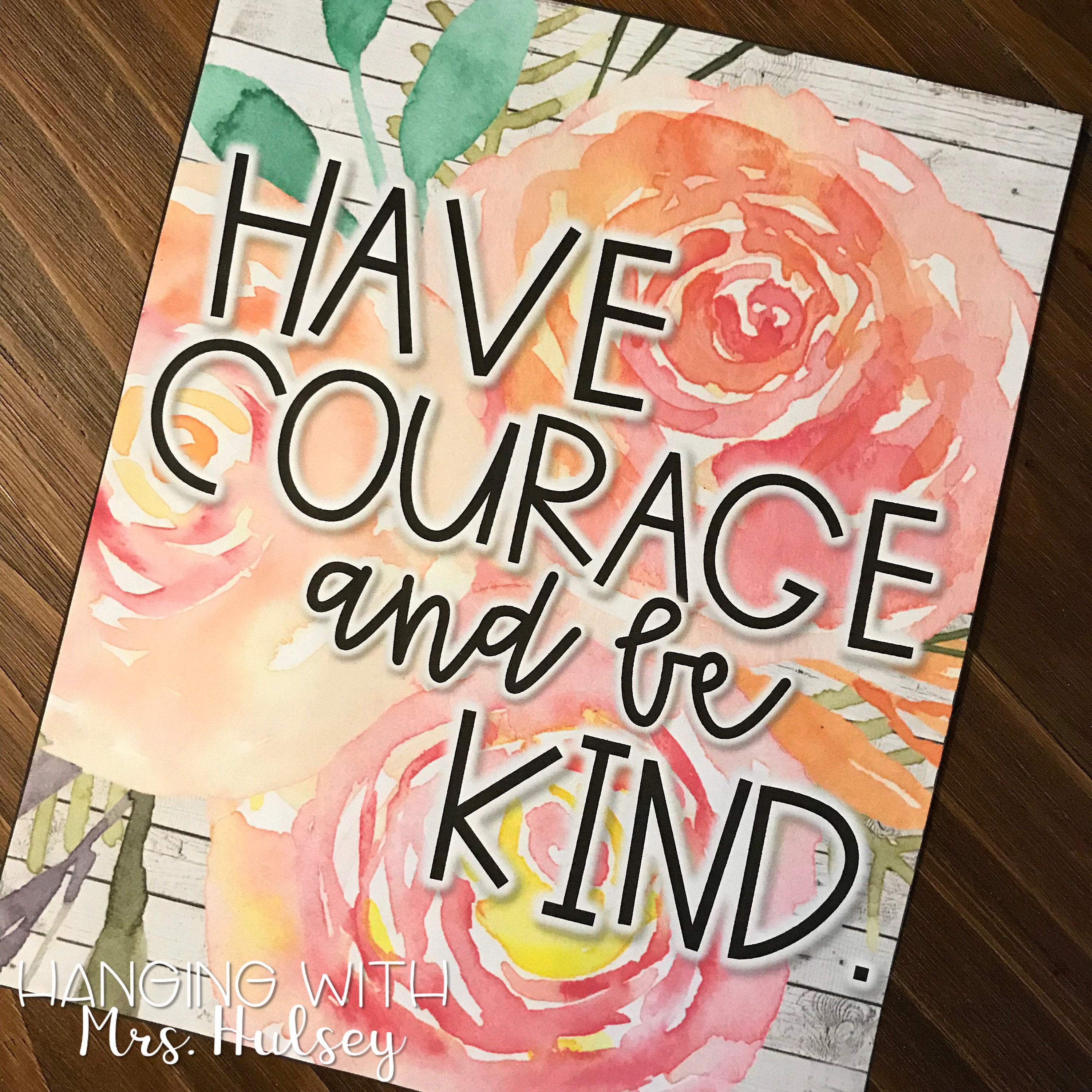 Floral Motivational Posters: Farmhouse Classroom Decor (digital ...