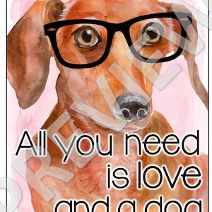 Hipster Dogs Motivational Posters: Watercolor Classroom Decor (digital ...