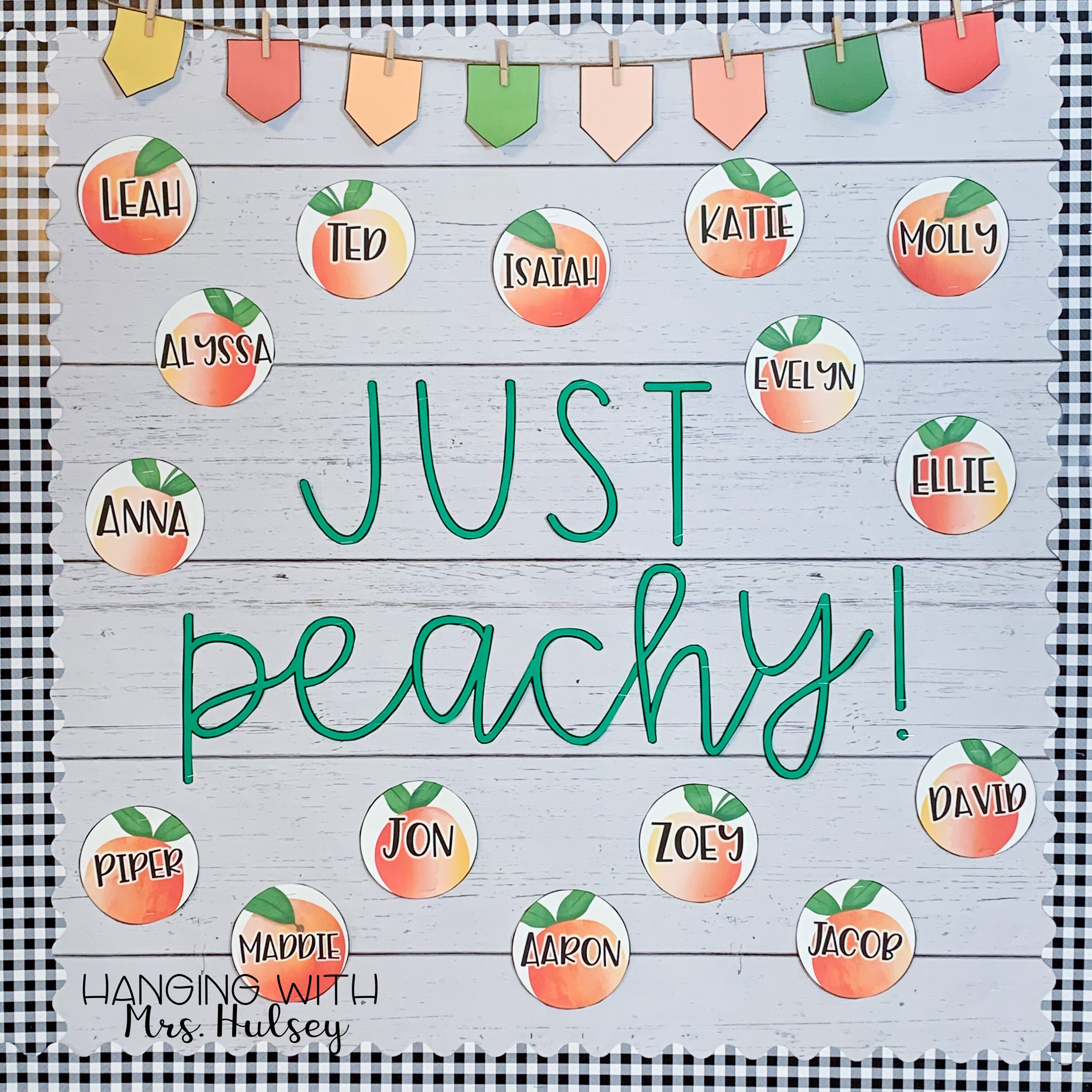 Peach Welcome Back to School Bulletin Board - Etsy