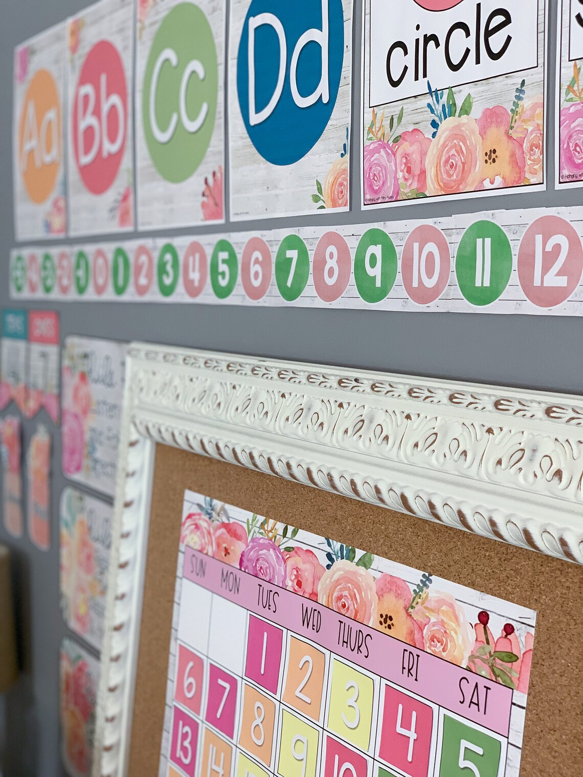 Floral and Shiplap Classroom Decor Bundle - Etsy