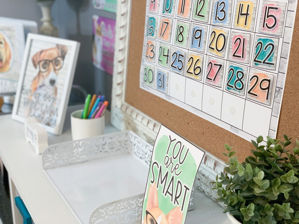 Hipster Dog Classroom Decor Bundle - Etsy