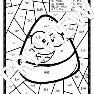 Fall Halloween Math: Multiply and Color 3rd Grade (PDF Pattern) - Etsy
