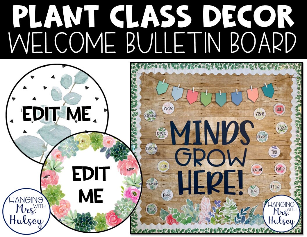 Plant Farmhouse Welcome Back to School Bulletin Board - Etsy
