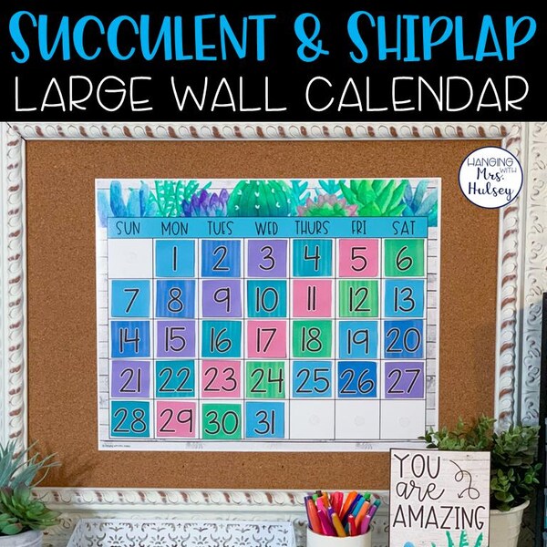 Ocean Large Wall Calendar Class Calendar Ocean Class Decor Ocean ...