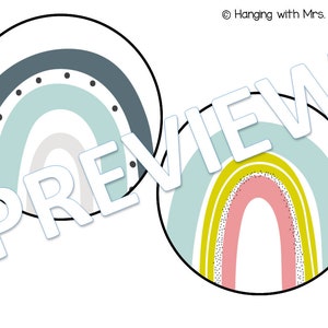 Boho Rainbow Welcome Back to School Bulletin Board - Boho Rainbow ...