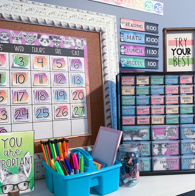 Hipster Animals Classroom Decor Bundle - Etsy