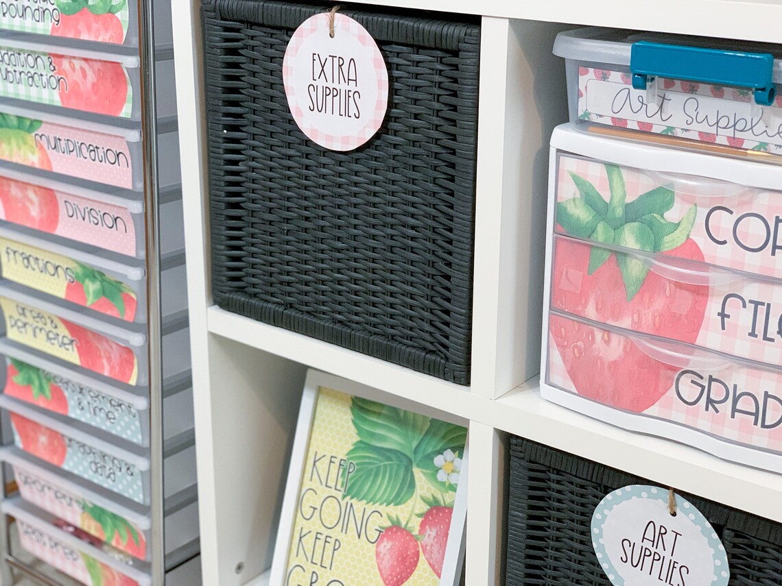 Strawberry Classroom Decor Bundle - Etsy