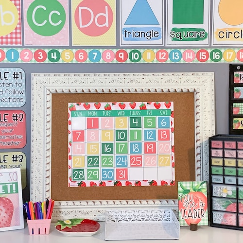 Strawberry Classroom Decor Bundle - Etsy