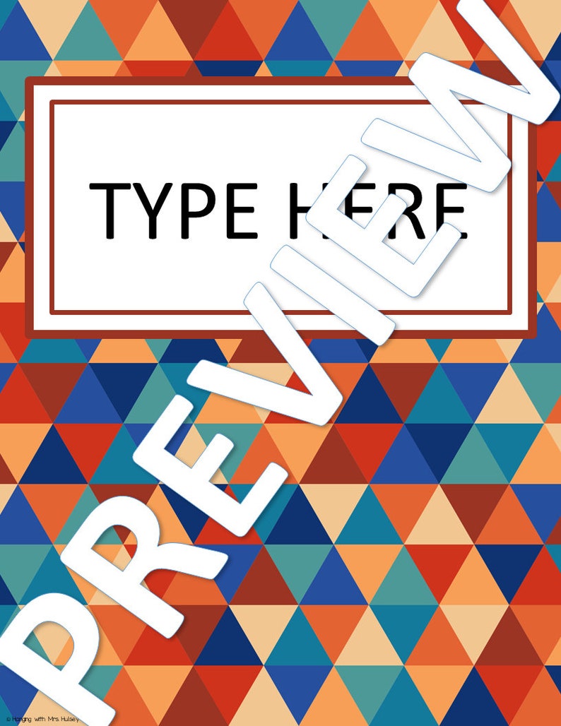 Retro Rainbow Binder Covers and Spine Labels - Etsy