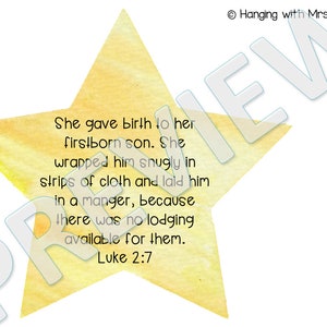 Christmas Nativity Bulletin Board Kit: Bible Verses (digital Download ...