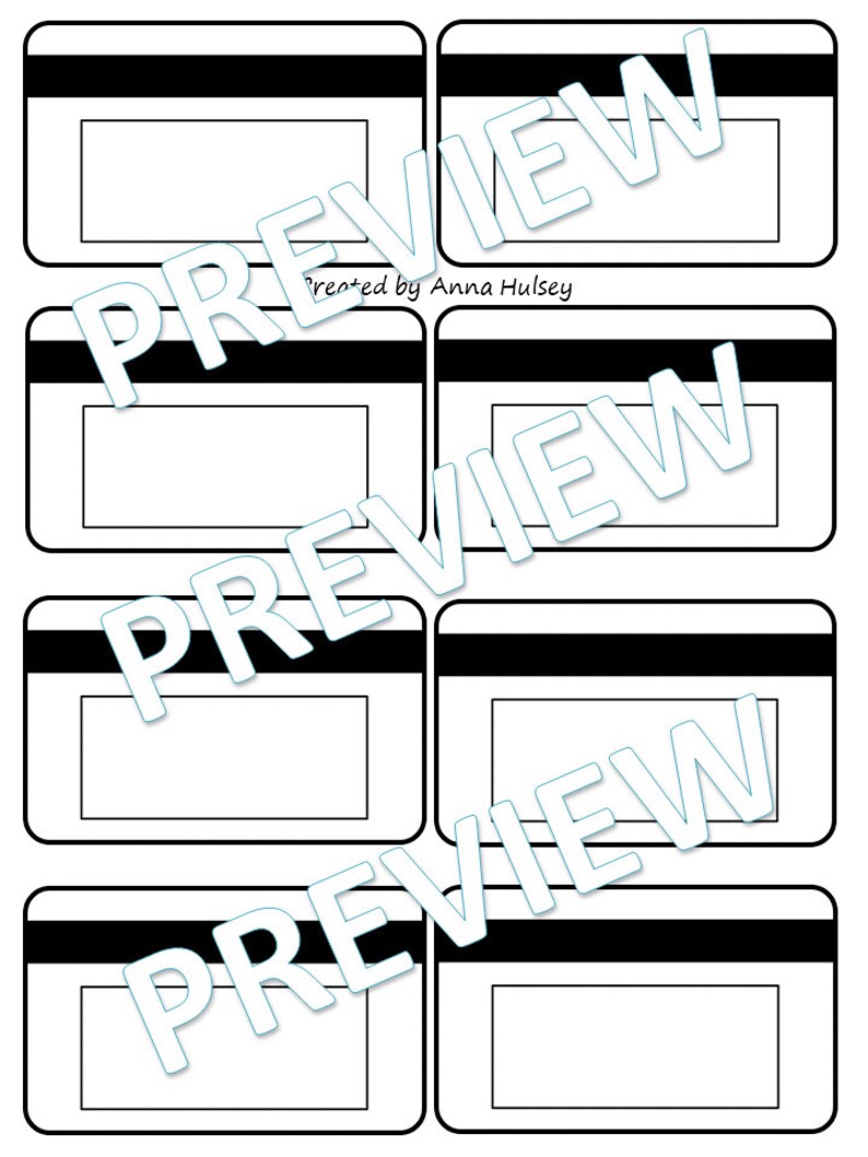 Classroom Economy: Editable Dollars and Credit Card Templates - Etsy