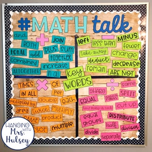 Math Talk Bulletin Board Bundle - Etsy