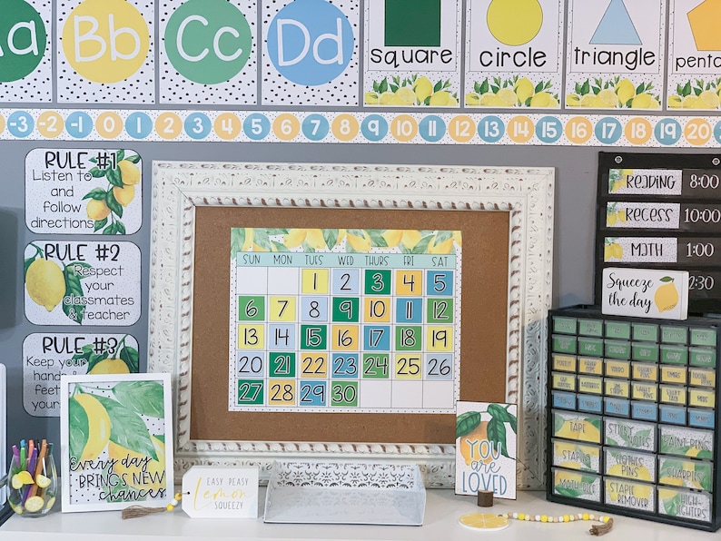 Lemon Classroom Decor Bundle - Etsy