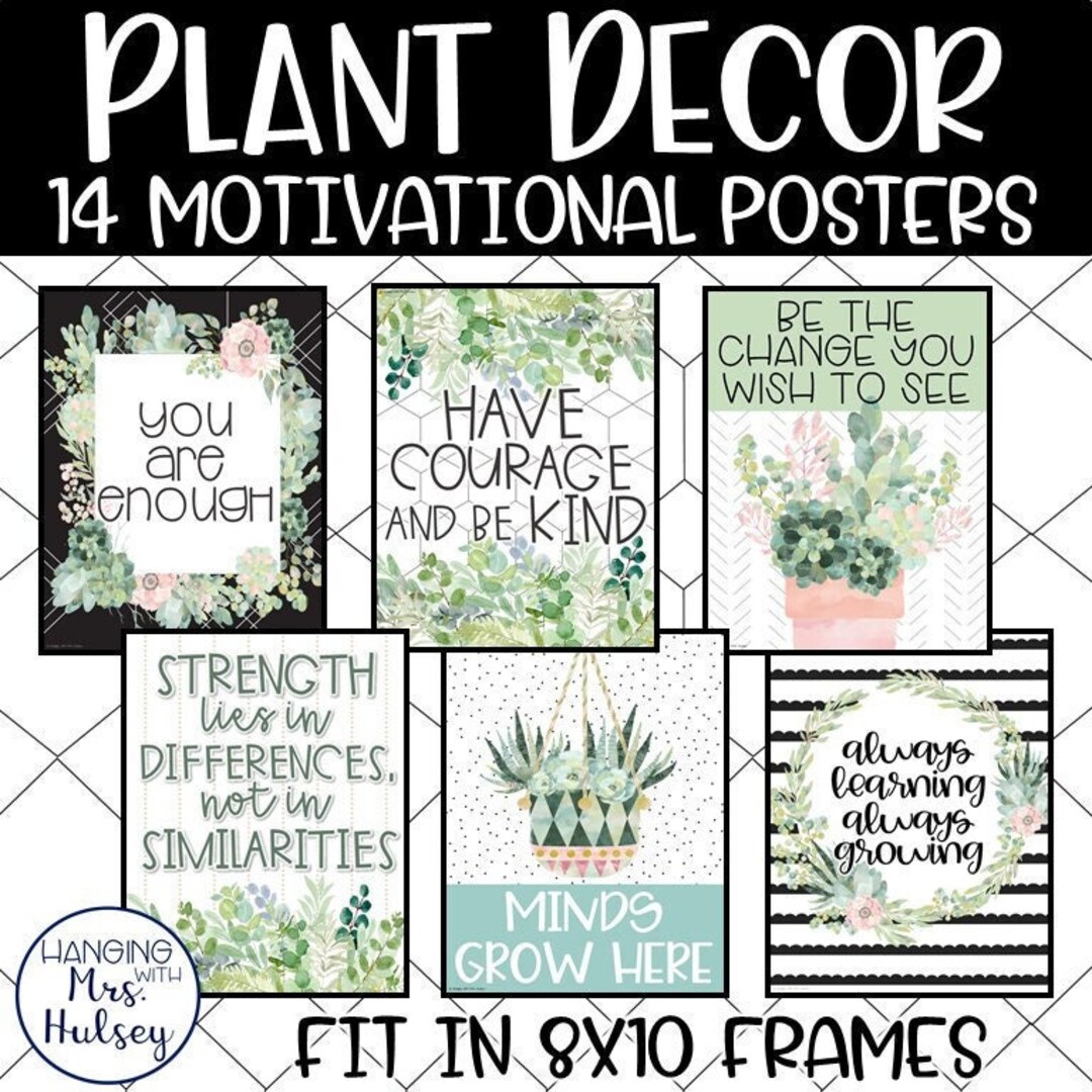 Plant Decor Motivational Posters - Etsy