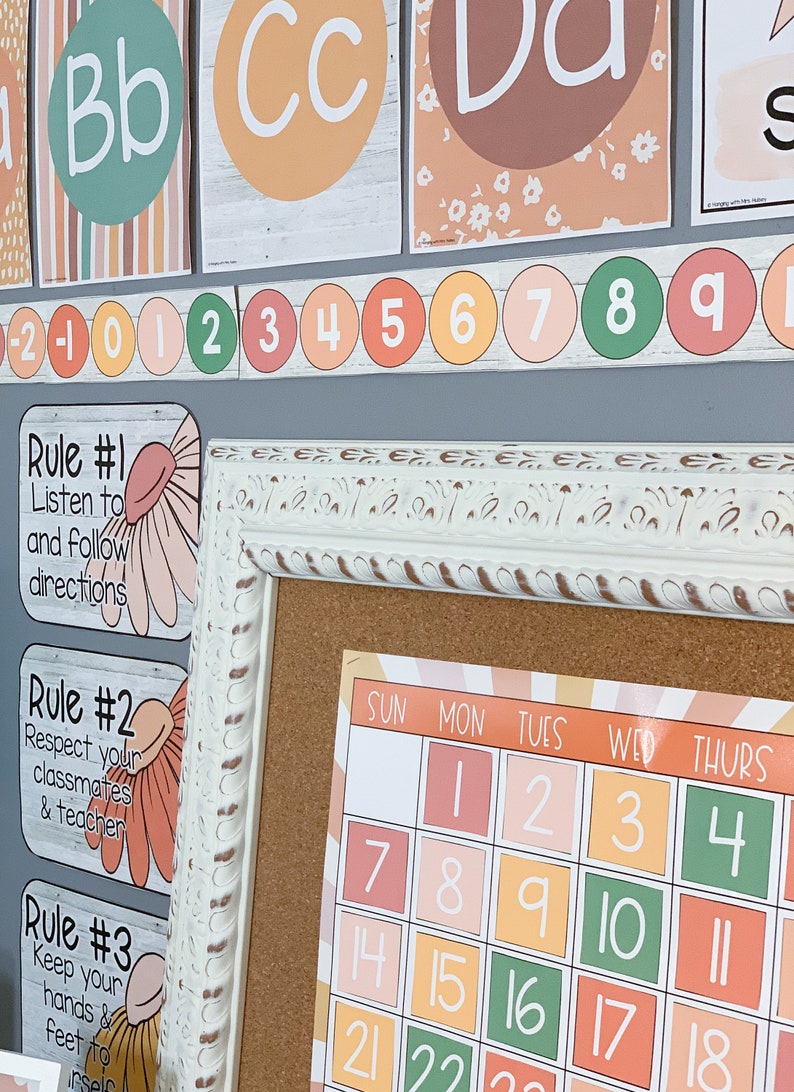 Retro Daisy Classroom Decor Bundle - Etsy