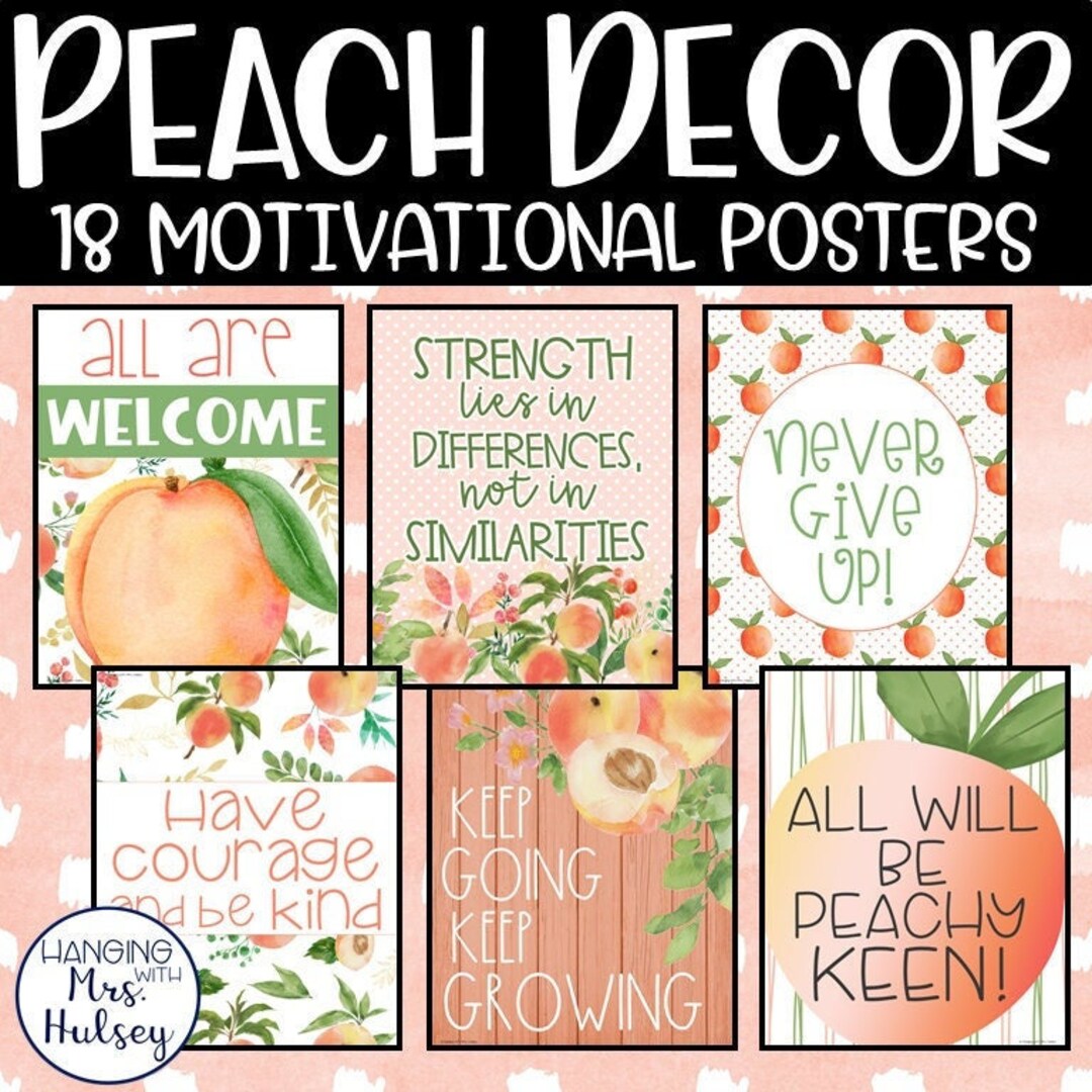 Peach Motivational Posters: Classroom Decor (digital Download) - Etsy