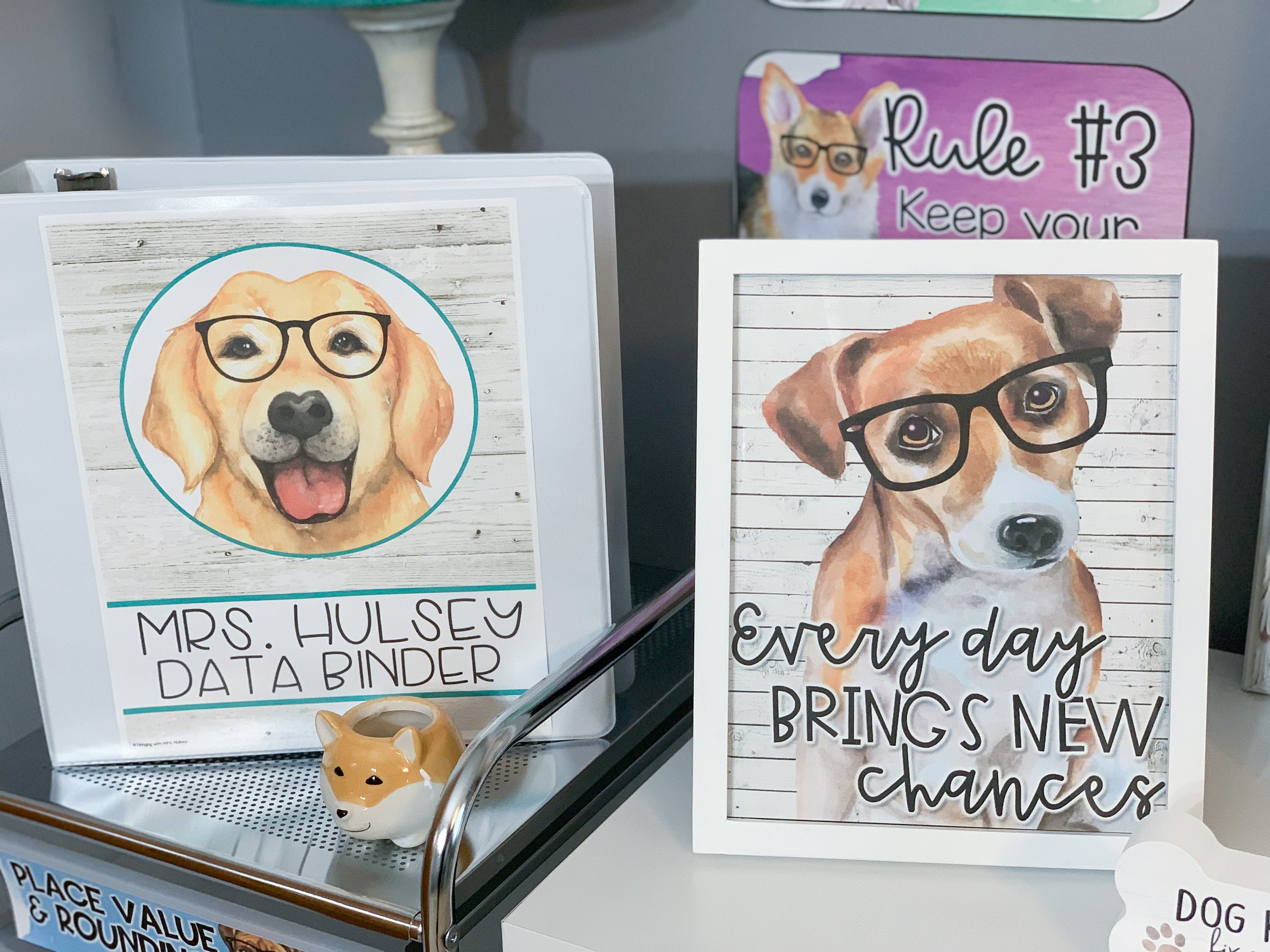 Hipster Dog Classroom Decor Bundle - Etsy