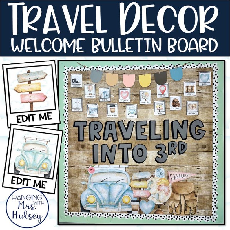 Travel Theme Bulletin Board: Adventure Classroom Decor (powerpoint) - Etsy
