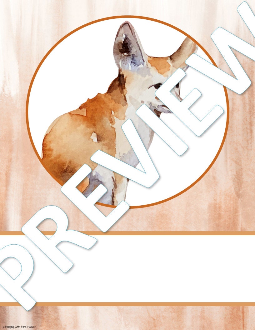 Boho Desert Binder Covers and Spine Labels - Etsy