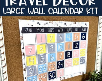 Ocean Large Wall Calendar Class Calendar Ocean Class Decor Ocean ...