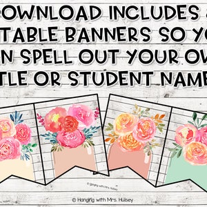 Floral Farmhouse Welcome Back to School Bulletin Board - Floral Class ...