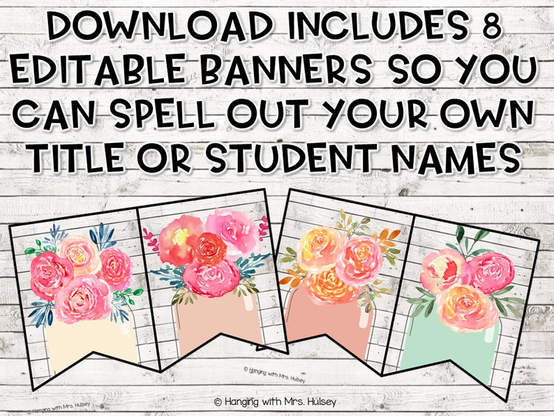 Floral Farmhouse Welcome Back to School Bulletin Board Floral Class ...