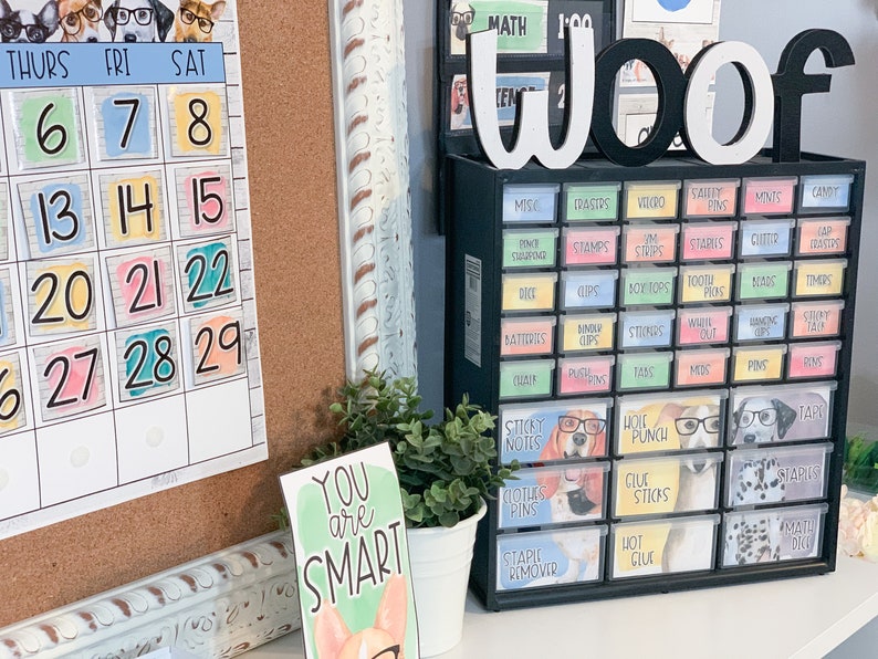 Hipster Dog Classroom Decor Bundle - Etsy