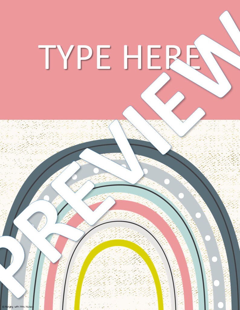 Boho Rainbow Binder Covers & Spine Labels: Editable Classroom Decor - Etsy