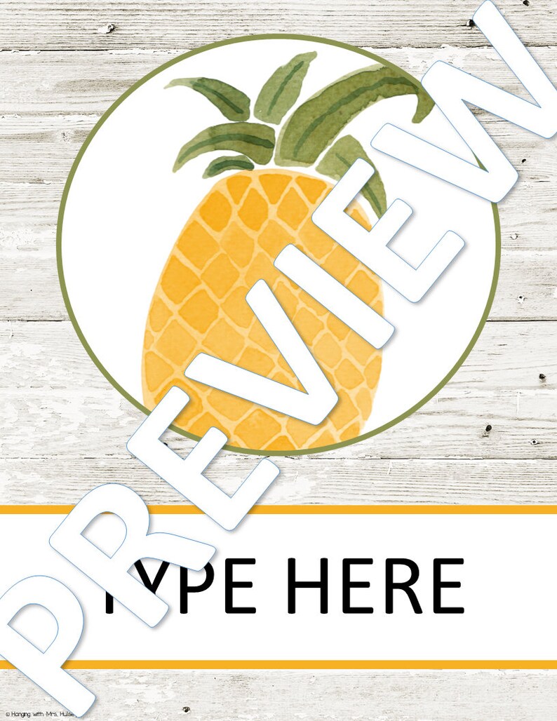 Tropical Classroom Binder Covers: Shiplap Decor (editable Powerpoint ...