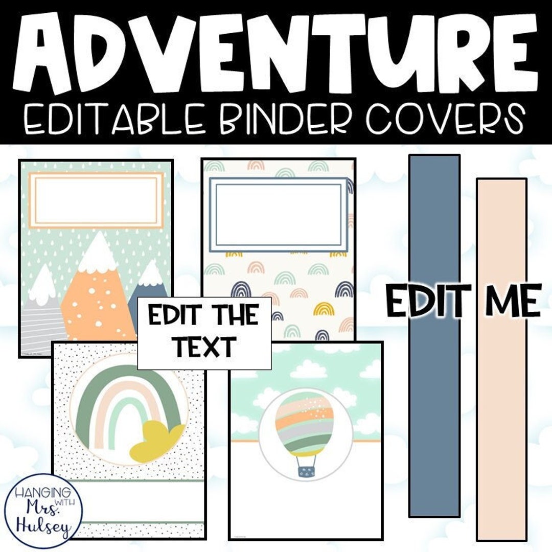 Adventure Binder Covers and Spine Labels - Adventure Decor - Adventure ...