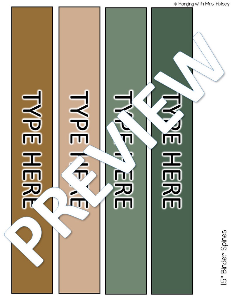 Boho Jungle Binder Covers and Spine Labels - Etsy