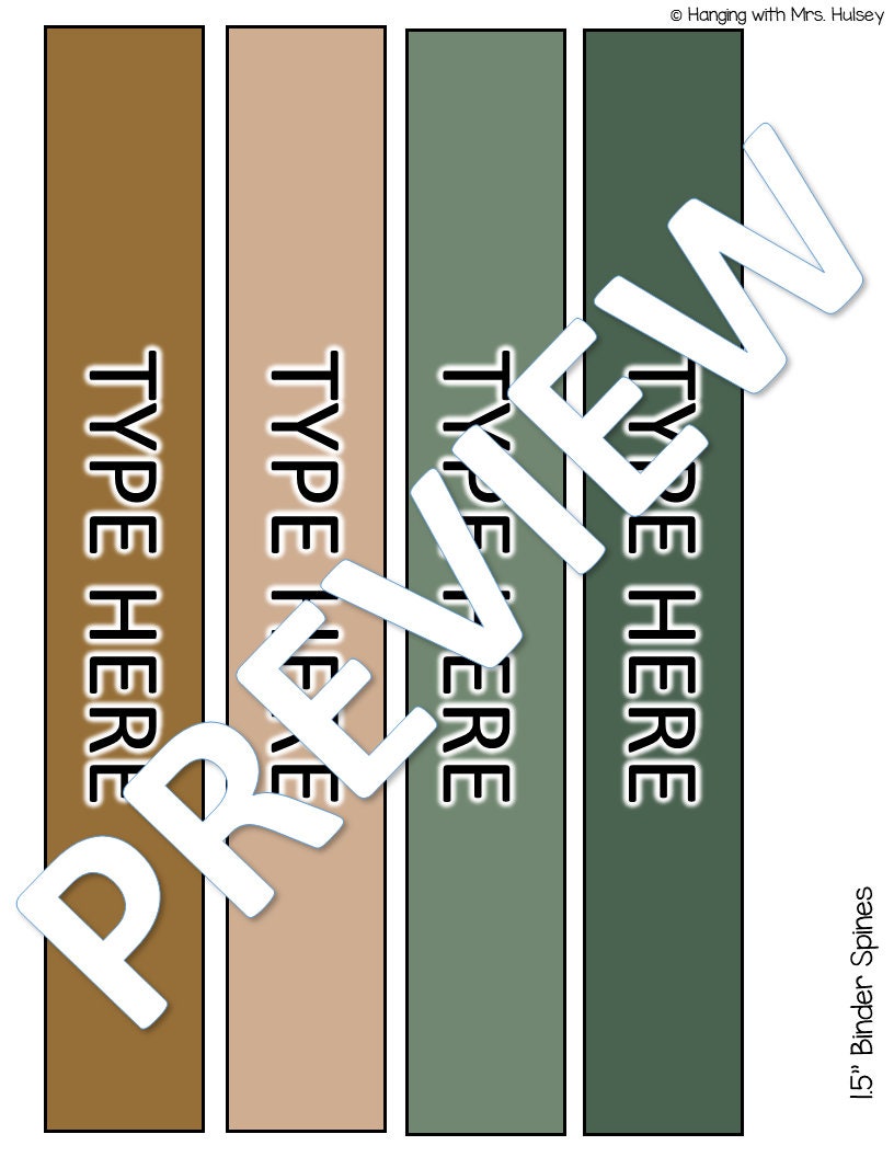 Boho Jungle Binder Covers and Spine Labels - Etsy