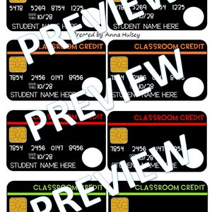 Classroom Economy: Editable Dollars and Credit Card Templates - Etsy