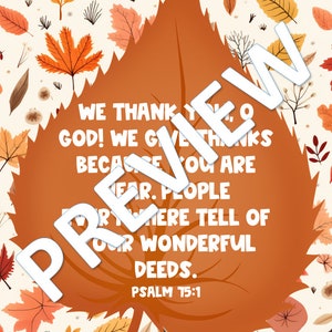 Thanksgiving Decor Bible & Christian Posters - Etsy