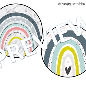 Boho Rainbow Welcome Back to School Bulletin Board - Boho Rainbow ...