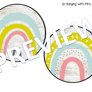 Boho Rainbow Welcome Back to School Bulletin Board - Boho Rainbow ...