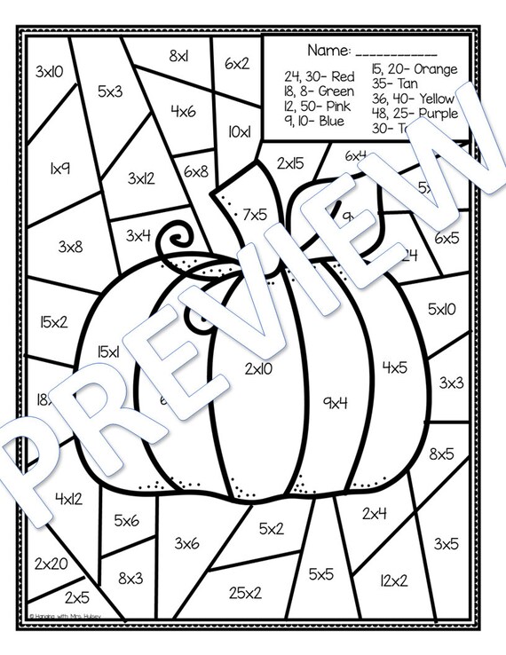 Hoja De Trabajo De Multiplicación Y División De Halloween