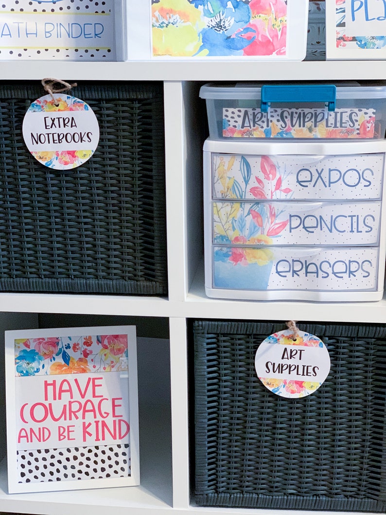 Bright Floral Classroom Decor Bundle - Etsy