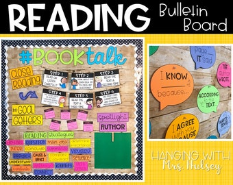 Reading Bulletin Board Kit Printable Reading Posters Reading - Etsy